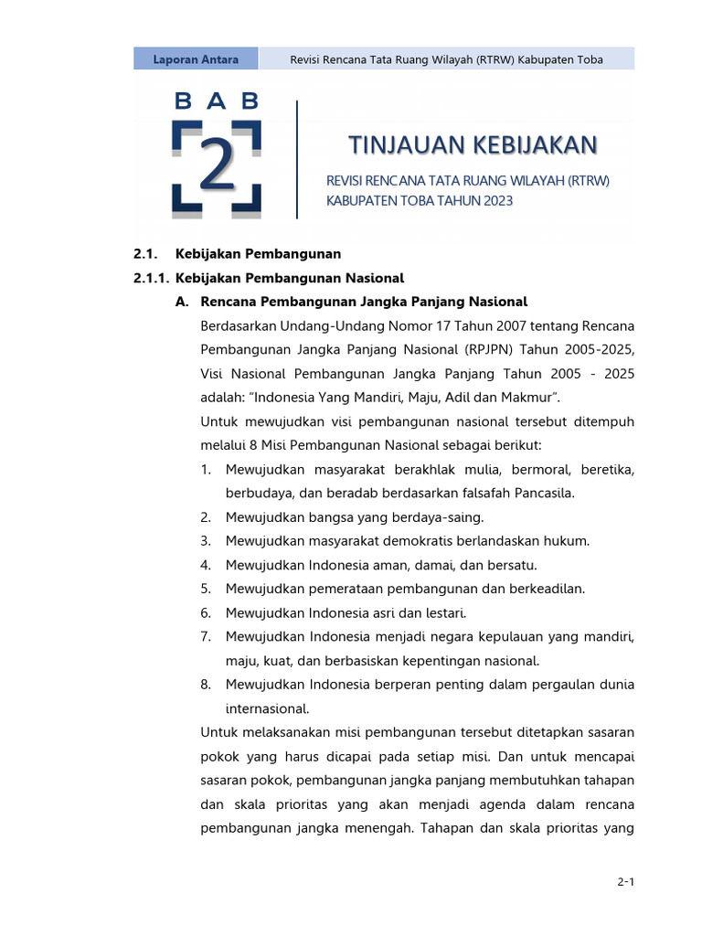 Bab 2 Tinjauan Kebijakan | PDF