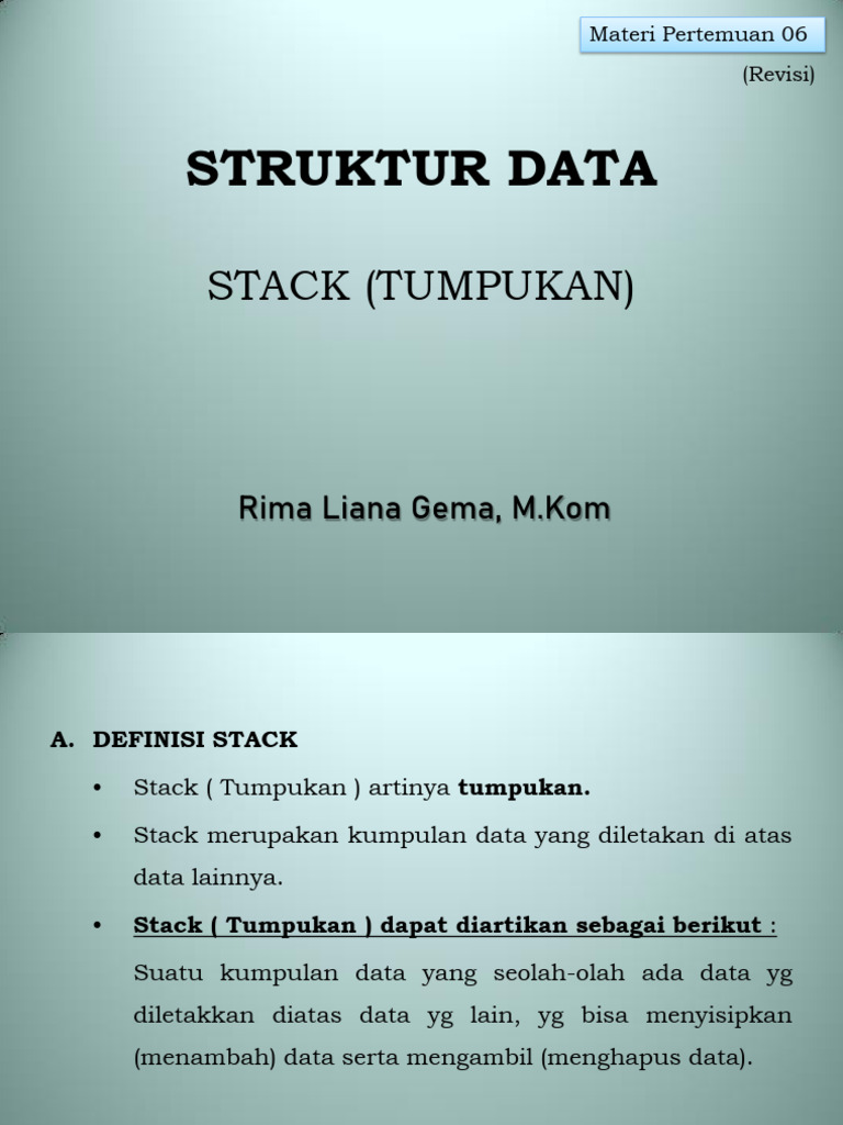 Materi Stack (Tumpukan) | PDF