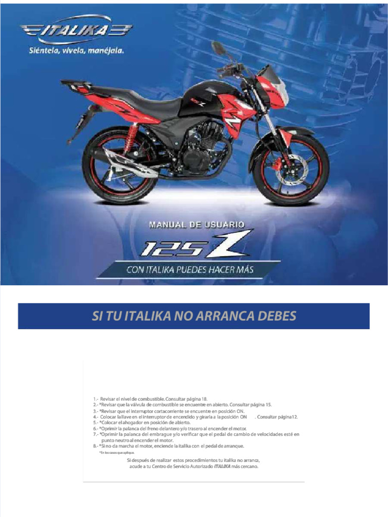 PDF Italika Electrico 125z | PDF | Transporte privado | Vehículos de ruedas