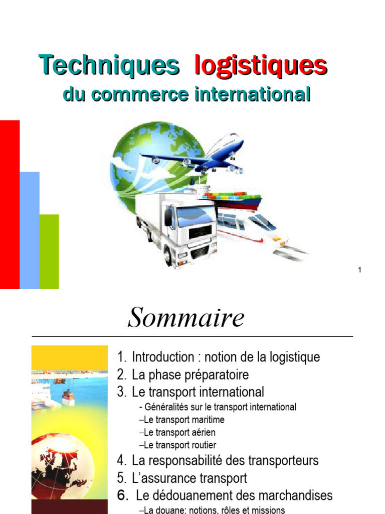 Cours Logistique Internationale | PDF | Connaissement | Transport