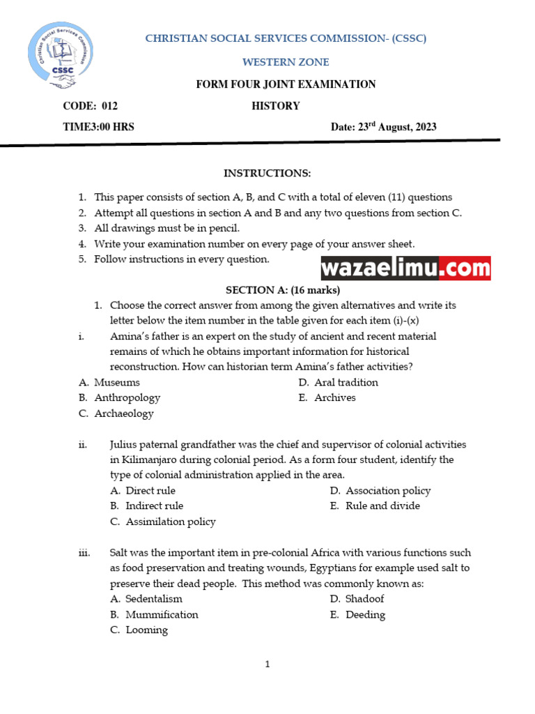 History F4 - 23 CSSC | PDF