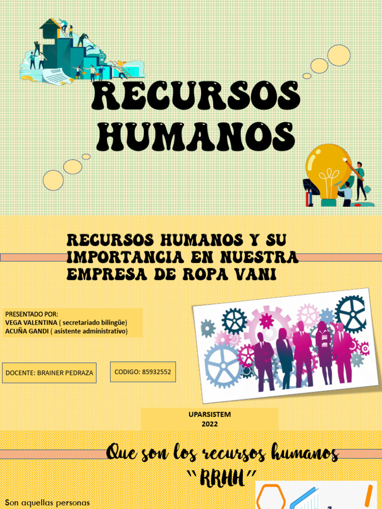 Recursos Humanos de Nuestra Empresa Vani | PDF | Business | Gestión de recursos humanos