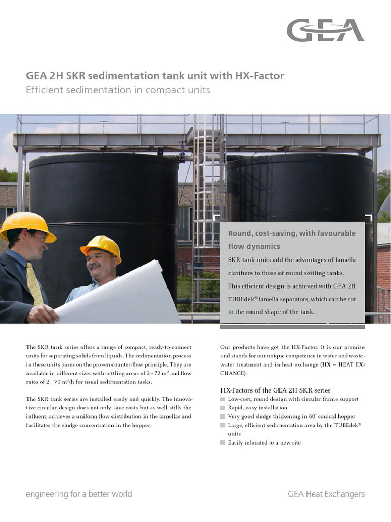 GB - GEA 2H Product Profile - SKR Sedimentation Tank | PDF | Chemical ...