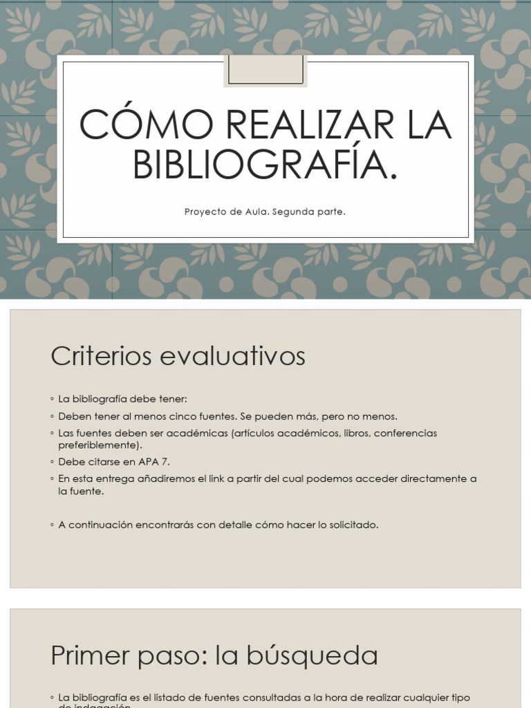 Cómo Realizar La Bibliografía | PDF