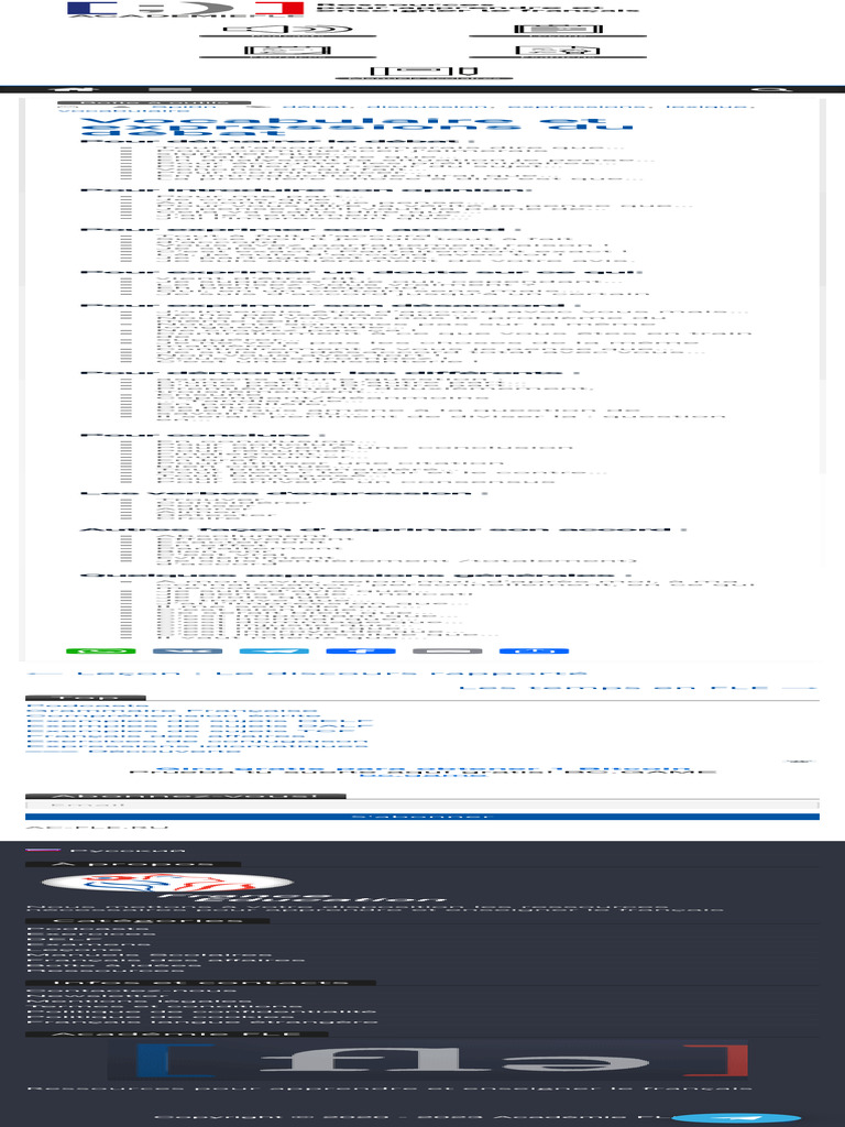 Vocabulaire Et Expressions Du Débat | PDF | Linguistique