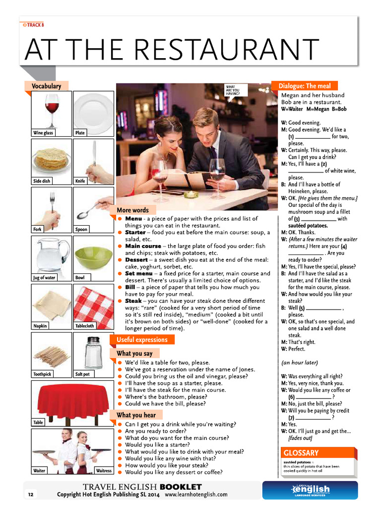 At The Restaurant | PDF