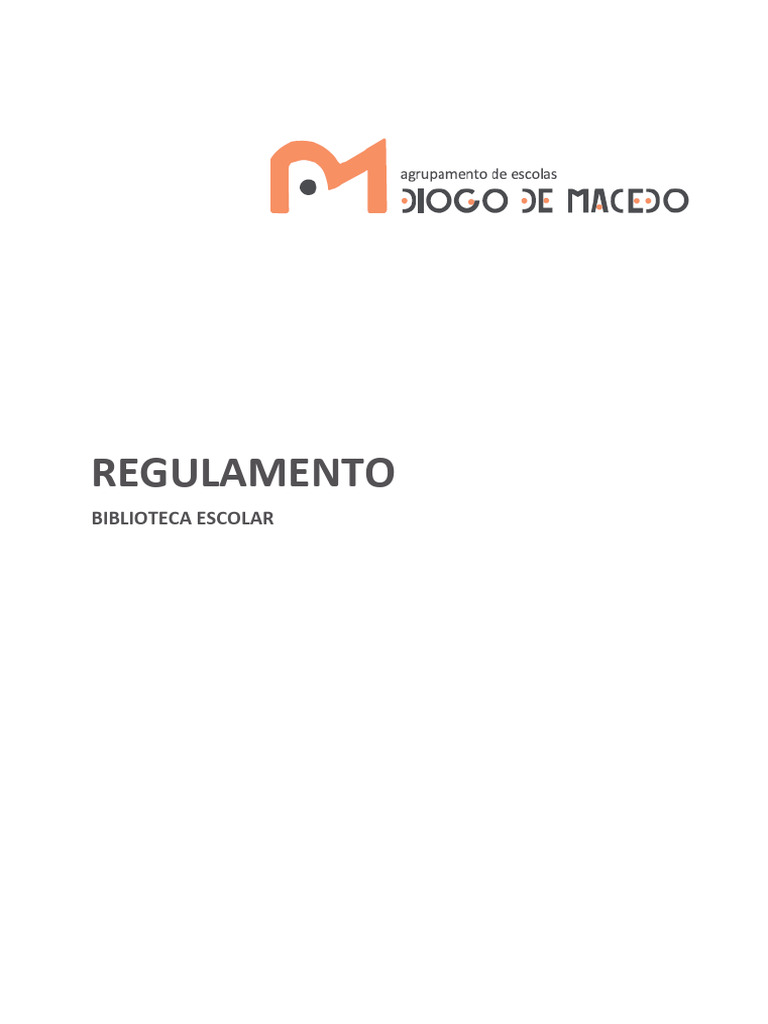 Regulamento Da Biblioteca Escolar | PDF