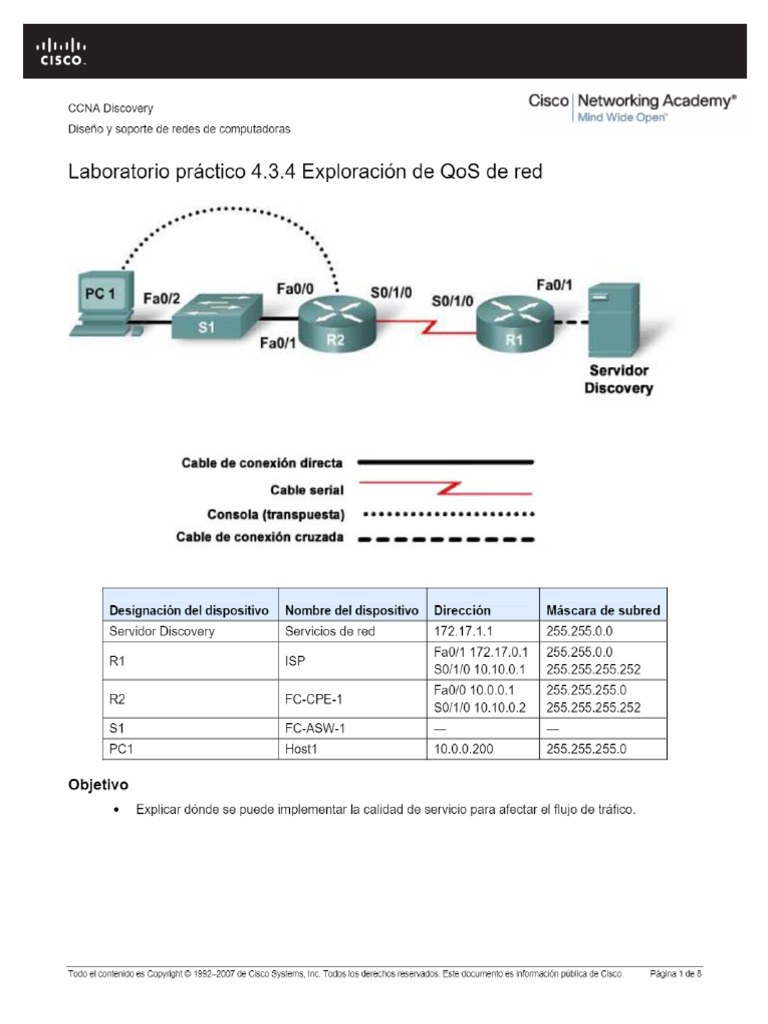 Laboratorio Práctico Exploración de QoS de Red - PDF Descargar Libre | PDF