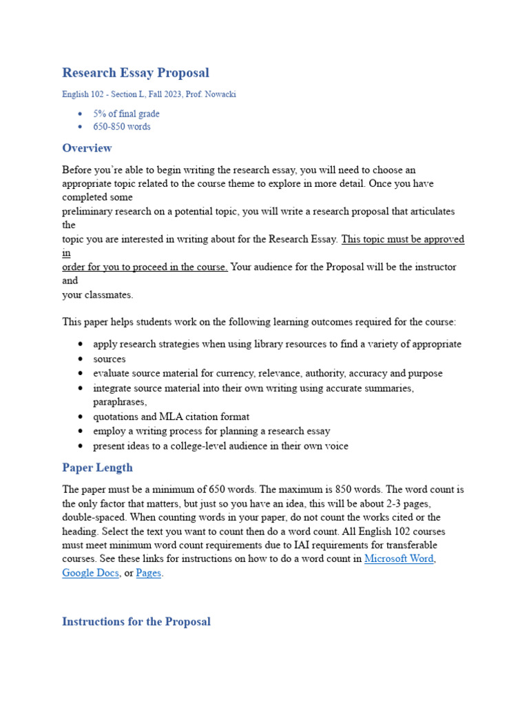 Research Proposal - Assignment Description | PDF | Citation | Essays Research Proposal - Assignment Description | PDF | Citation | Essays