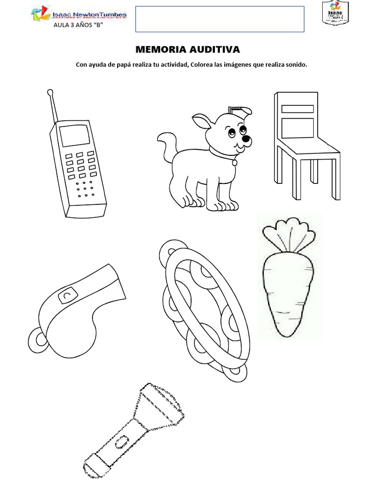 3 Anos B Ficha de Trabajo Memoria Auditiva 29 de Mayo | PDF | Hogar ...