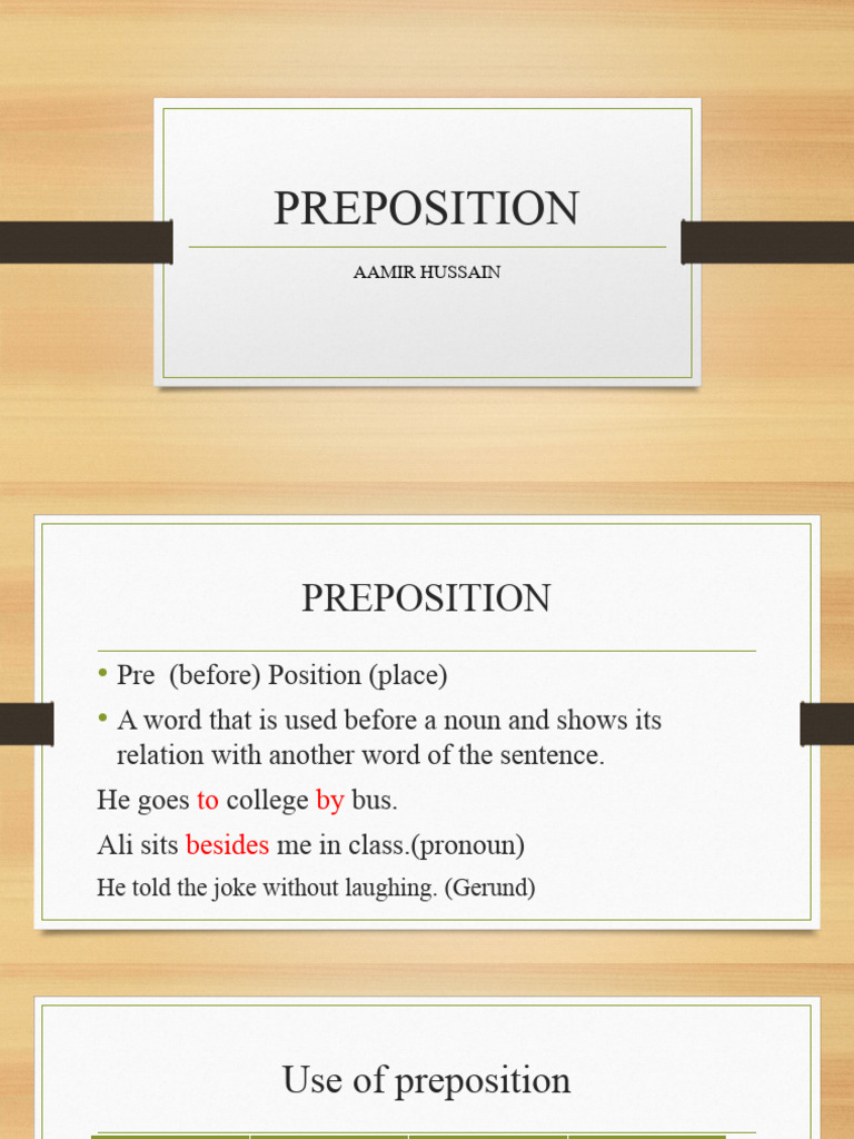 Preposition | PDF | Preposition And Postposition | Languages