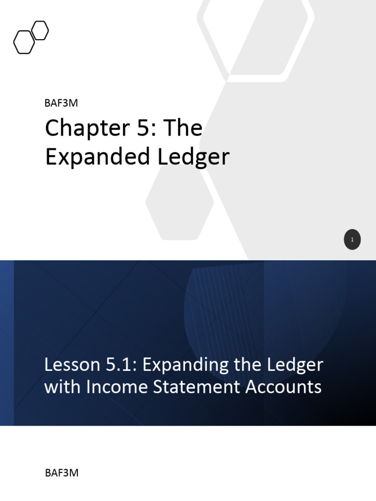 Expanded Ledger and Income Statement Overview | PDF | Expense | Revenue