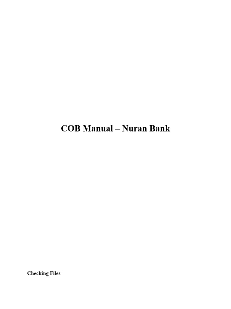COB Manual | PDF | Information Technology | Computing