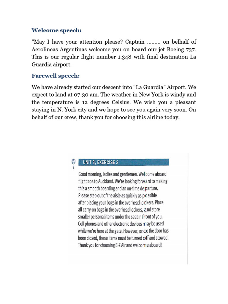 Boarding Announcements | PDF