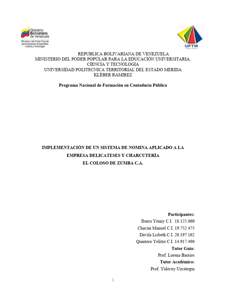Proyecto Uptm | PDF