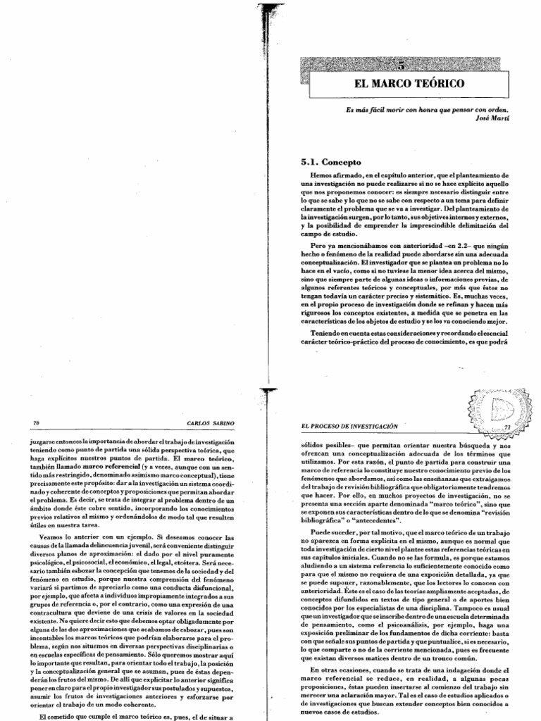 El Proceso de Investigación Carlos Sabino | PDF