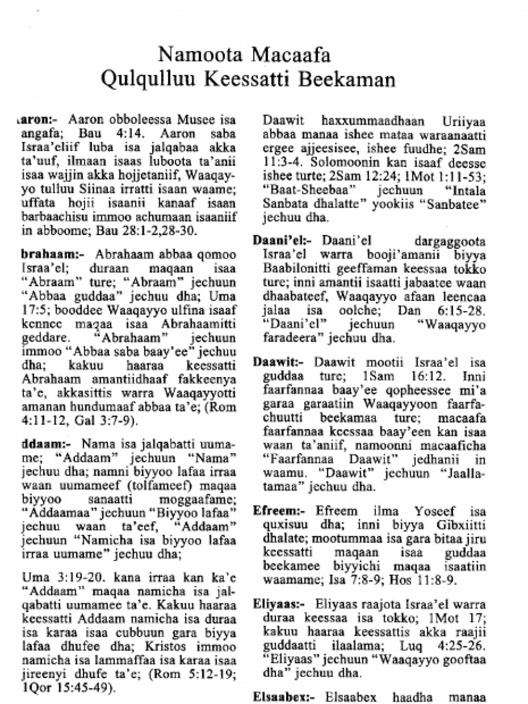 Oromo Notes CR | PDF Oromo Notes CR | PDF