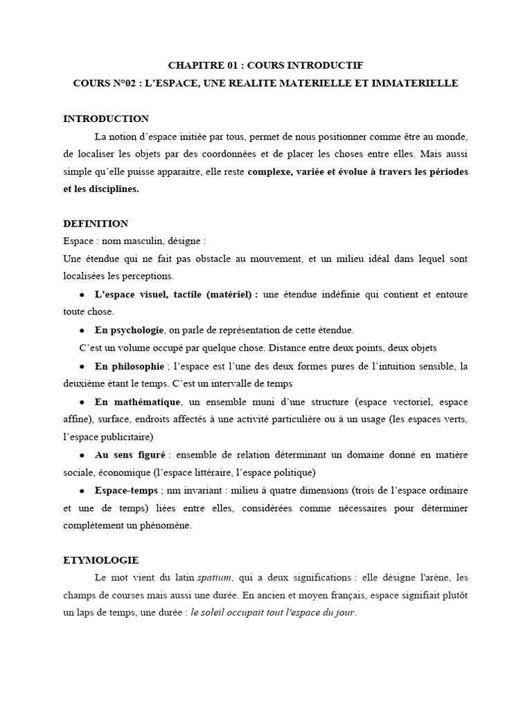 Chapitre 01 Cours 02 | PDF