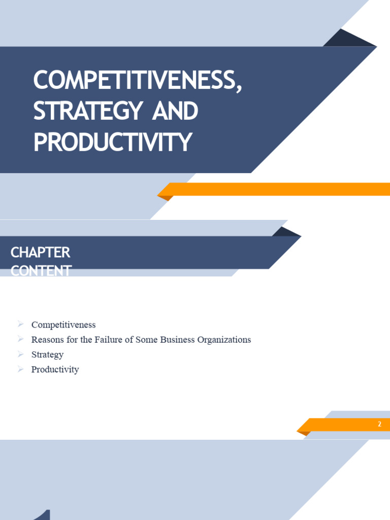 Chapter 2 Competitiveness Strategy and Productivity - Compress | PDF ...