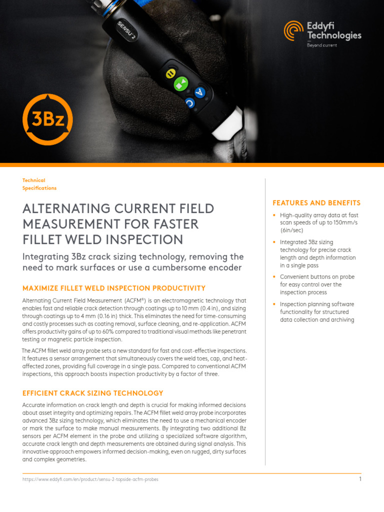 Eddyfi TechSpec Fillet-Weld USL-RGB 005-01 | PDF