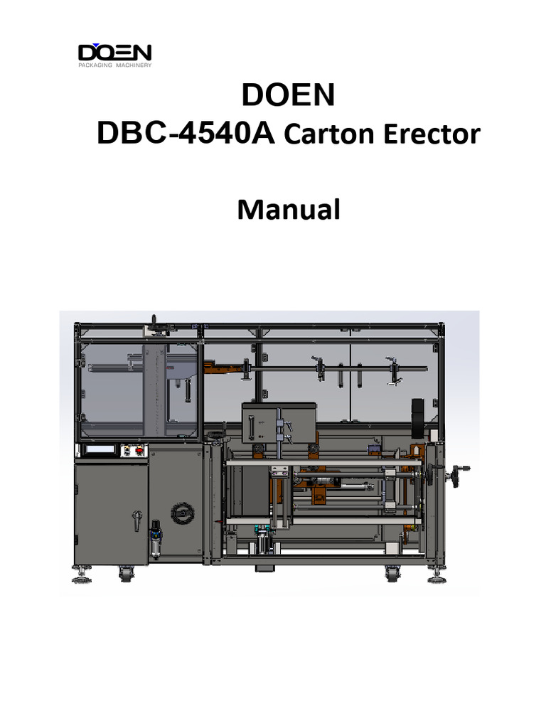 DBC-4540A Carton Erector Manual | PDF | Programmable Logic Controller ...