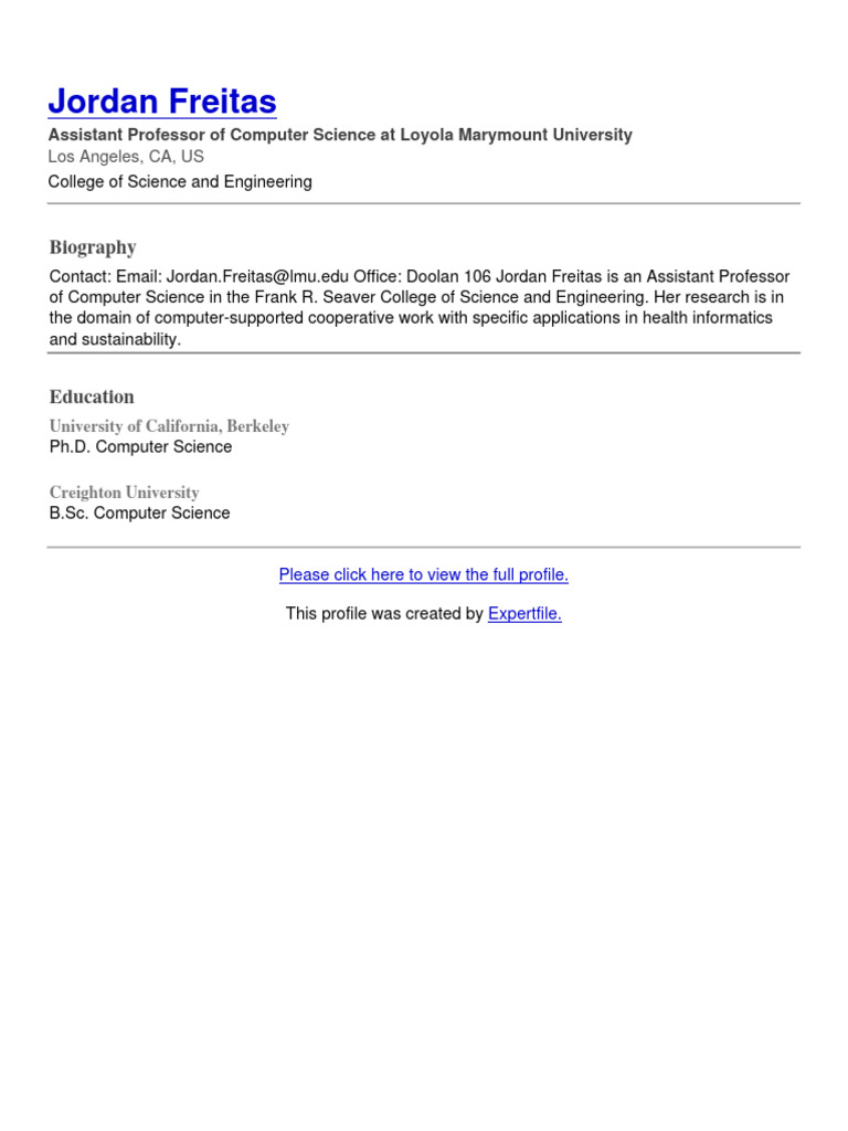 Computer Science Expert in Health Informatics | PDF | Computers