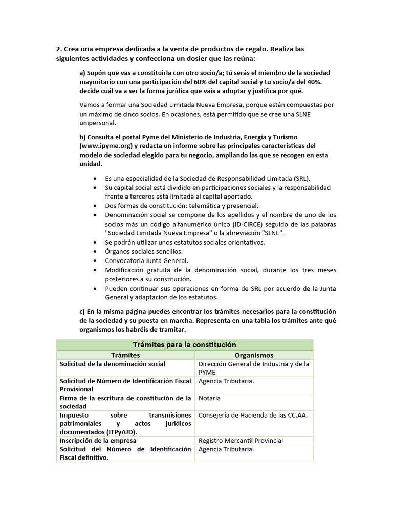 Ejercio 2 | PDF | Negocios económicos | Economias
