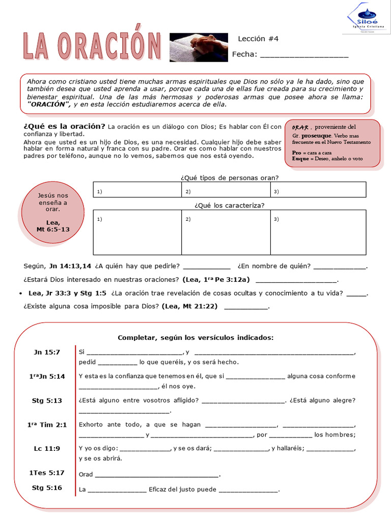 4 Oración Final | PDF | Oración | Creencia religiosa y doctrina