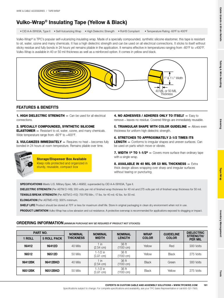 Vulko Wrap Insulating Tape | PDF