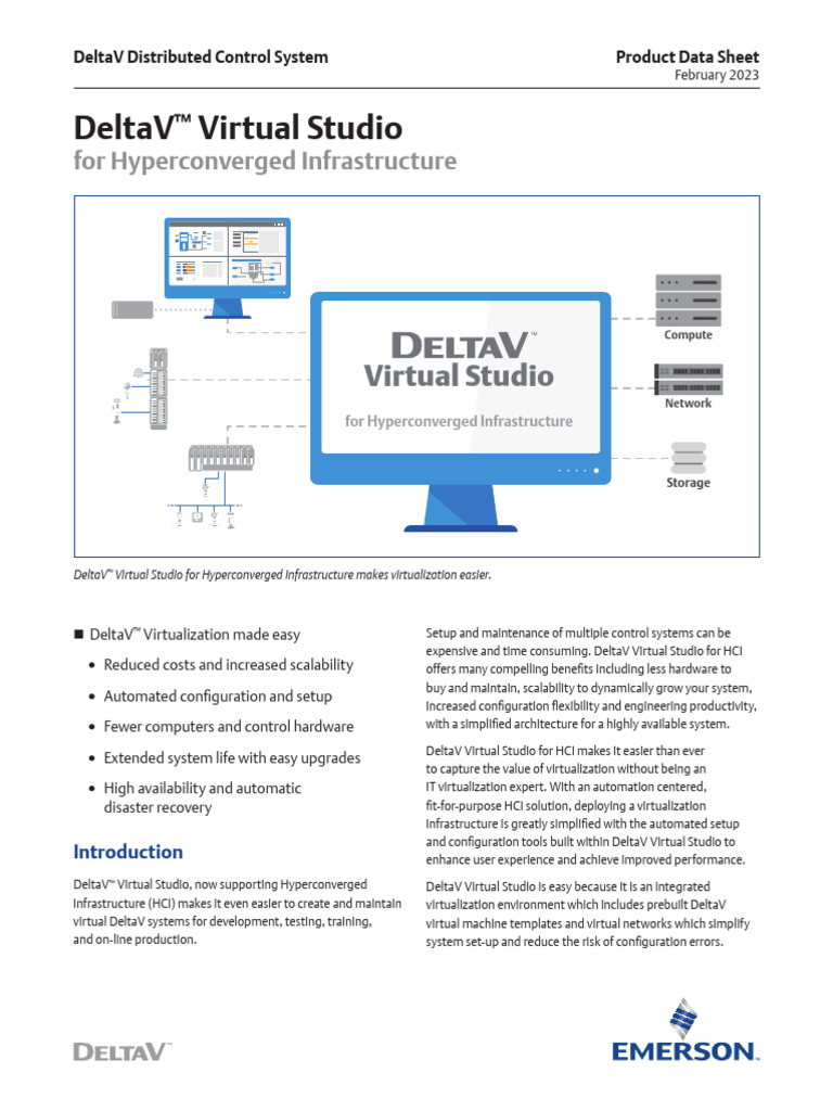 Product Data Sheet Deltav Virtual Studio For Hyperconverged Infrastructure Deltav en 8486150 ...
