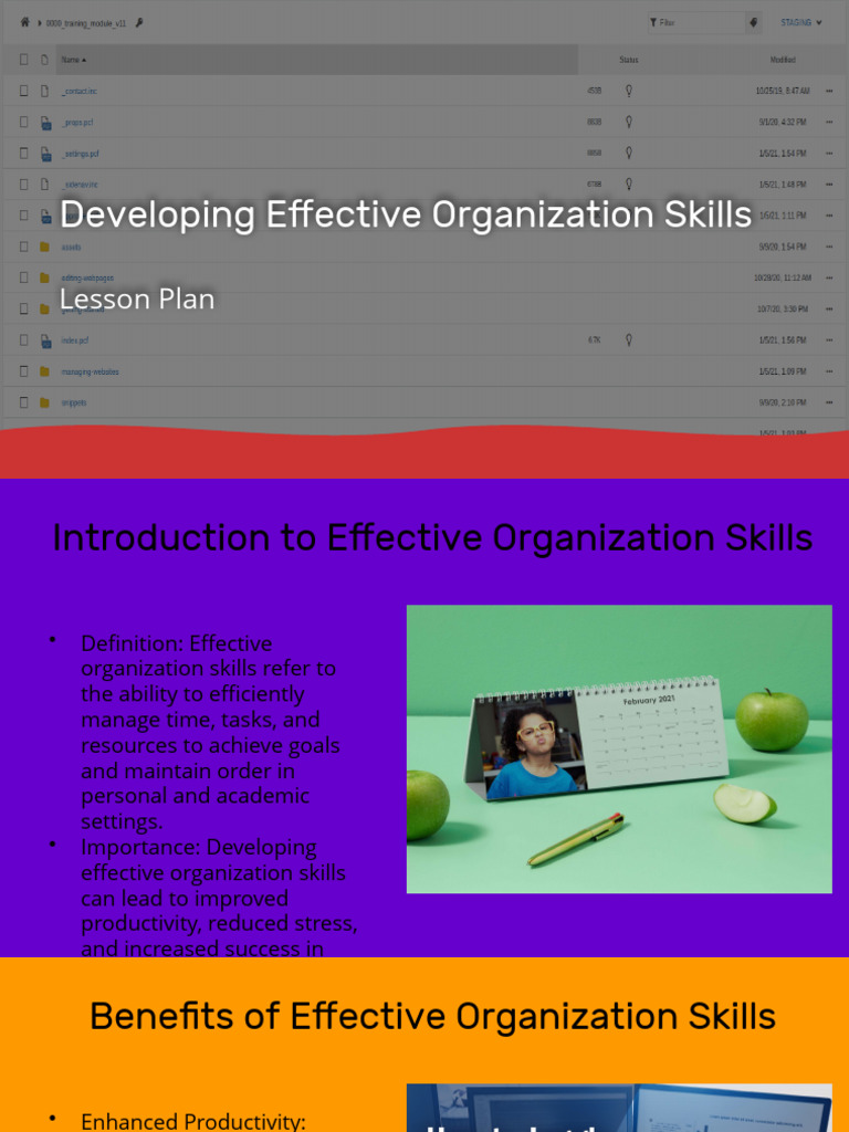 Developing Effective Organization Skills | PDF | Time Management ...