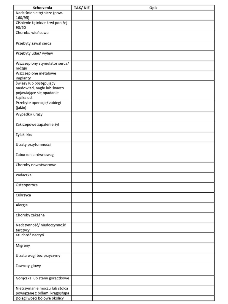 Wywiad Z Pacjentem | PDF