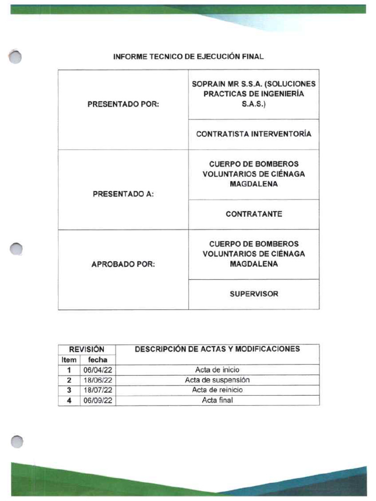 INFORME INTERVENTORÍA | PDF