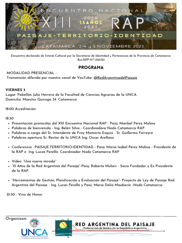 Programa Xiii Encuentro Rap 24-10-23 | PDF | Ciencia y matemática
