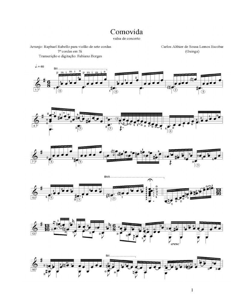 Guinga - Comovida Arr Raphael Rabello | PDF
