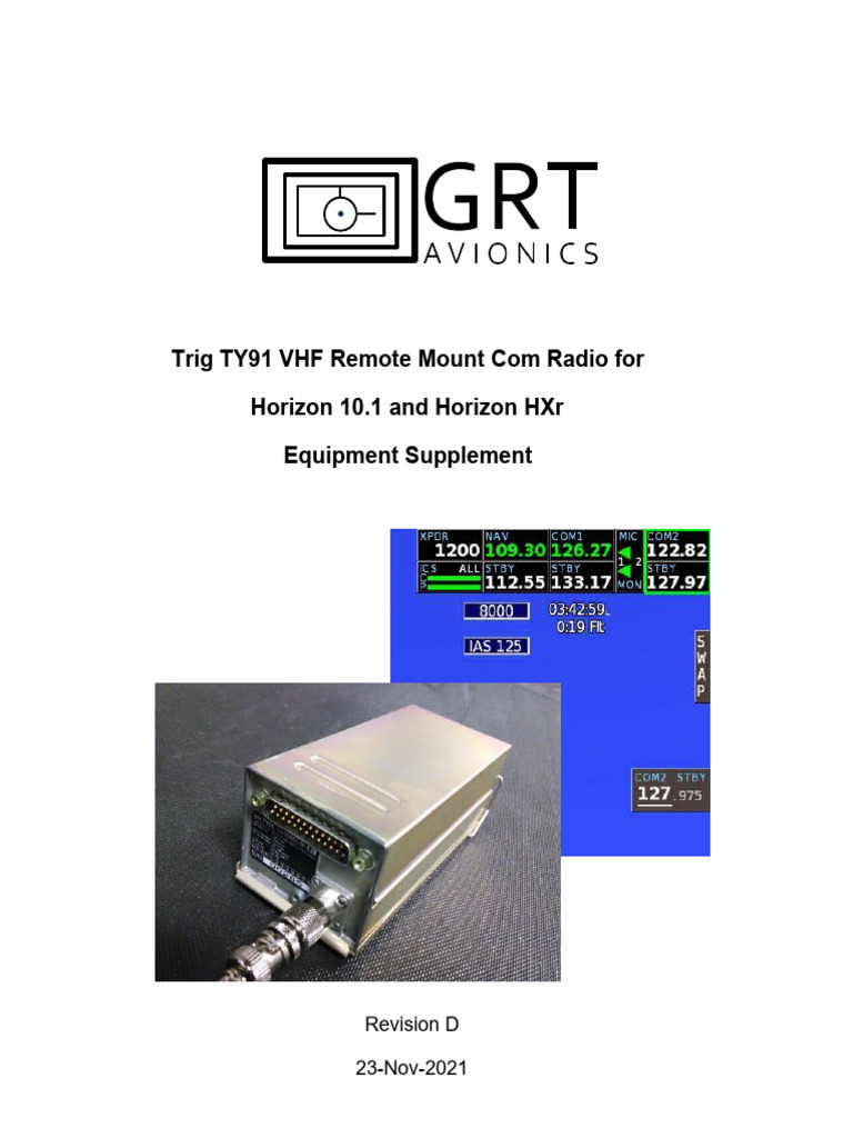 Trig-TY91-Supplement - Revision D | PDF | Computer File | Radio