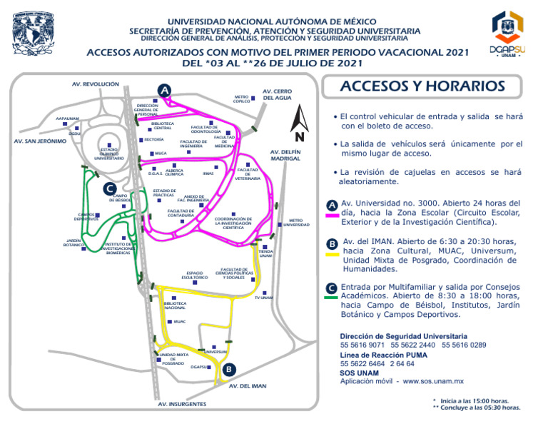 Mapa Accesos 1PV2021 | PDF