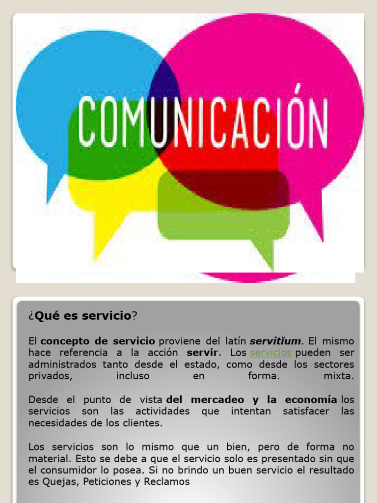 Comunicacion-Servicio Al Cliente | PDF | Crecimiento personal y ...