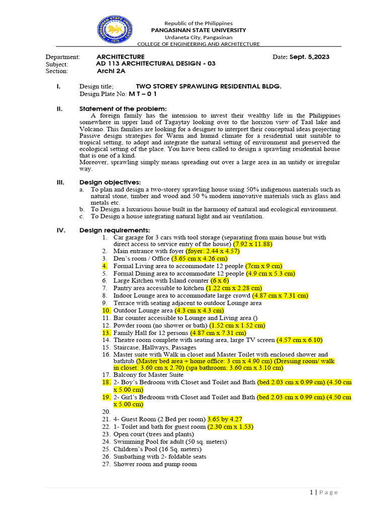 Plate MT-01 | PDF | Room | Home