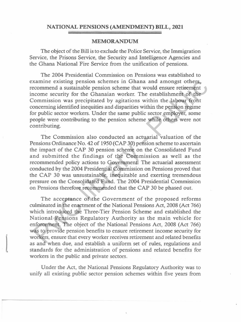 National Pensions (Amendment) Bill, 2021 | PDF | Finance & Money ...