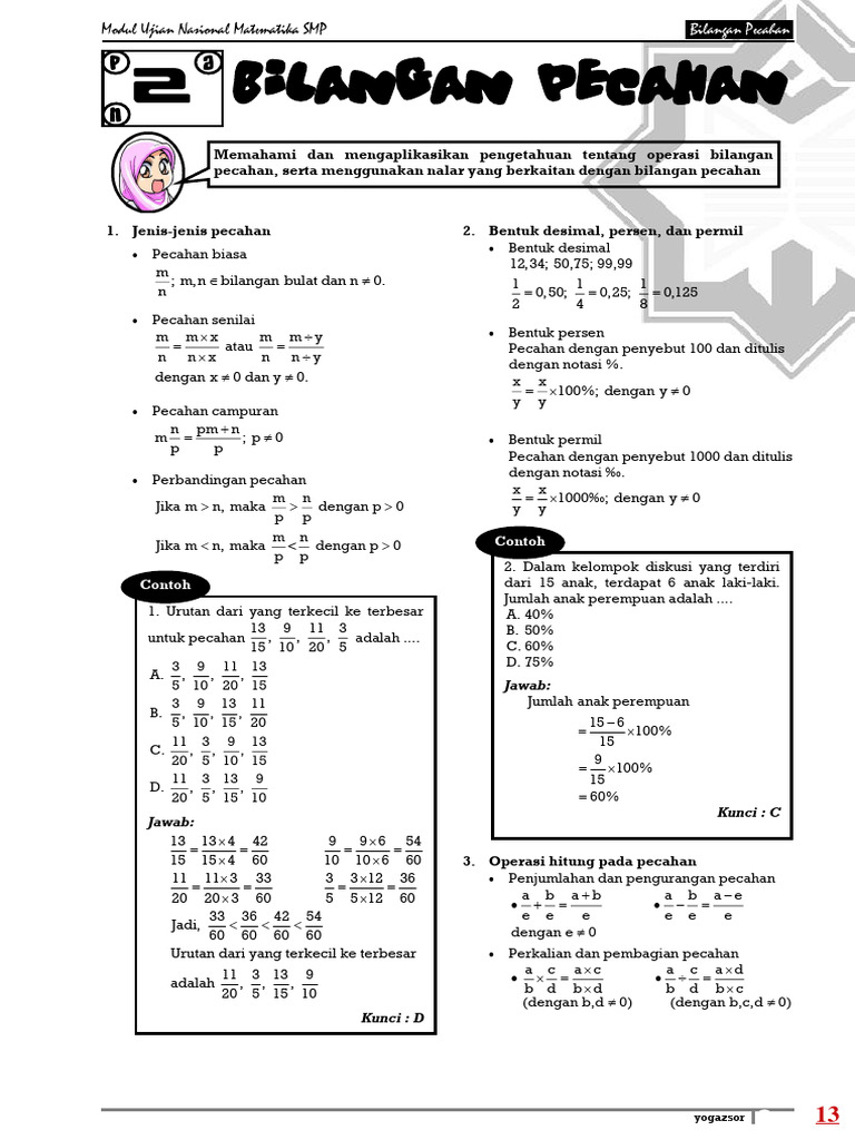 Bilangan Pecahan | PDF