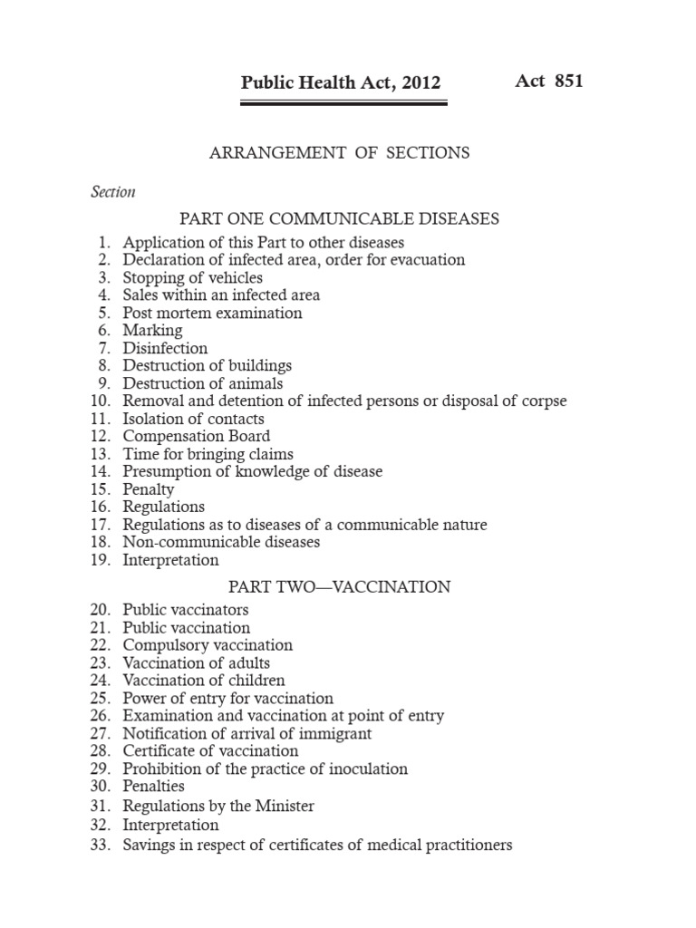 Public Health Act, 2013-1 | PDF | Clinical Trial | Infection