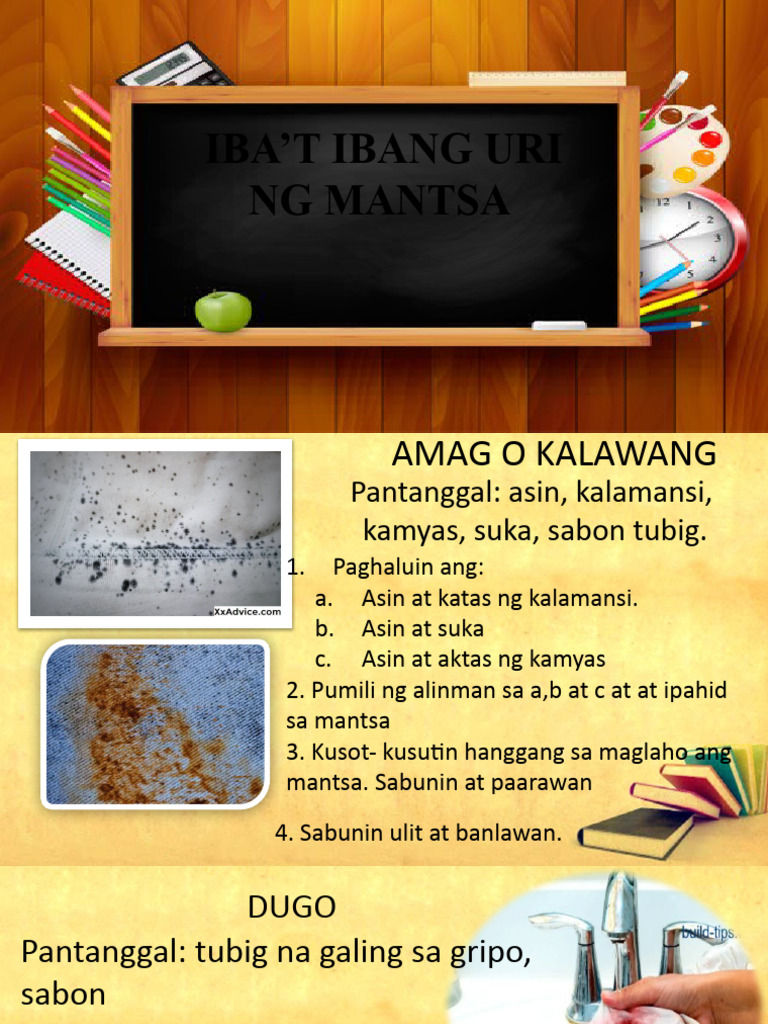 Iba't Ibang Uri NG Mantsa | PDF