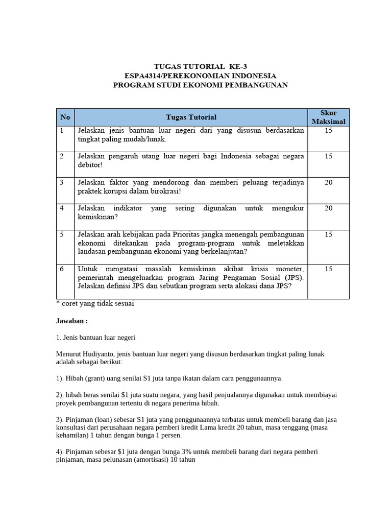 Tugas 3 Perekonomian Indonesia | PDF