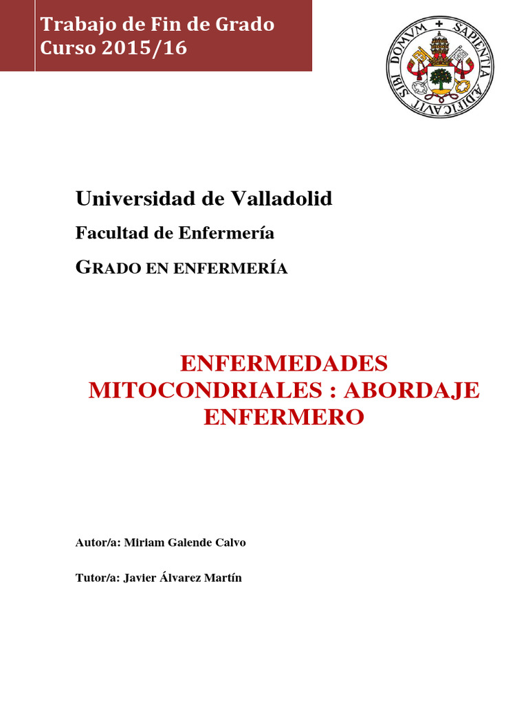 TFG - 470 | PDF | Mitocondria | Adn mitocondrial