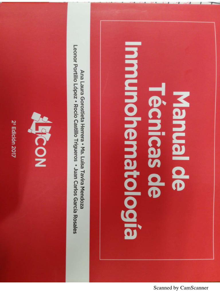 Manual de Tecnicas de Inmunohematologia | PDF