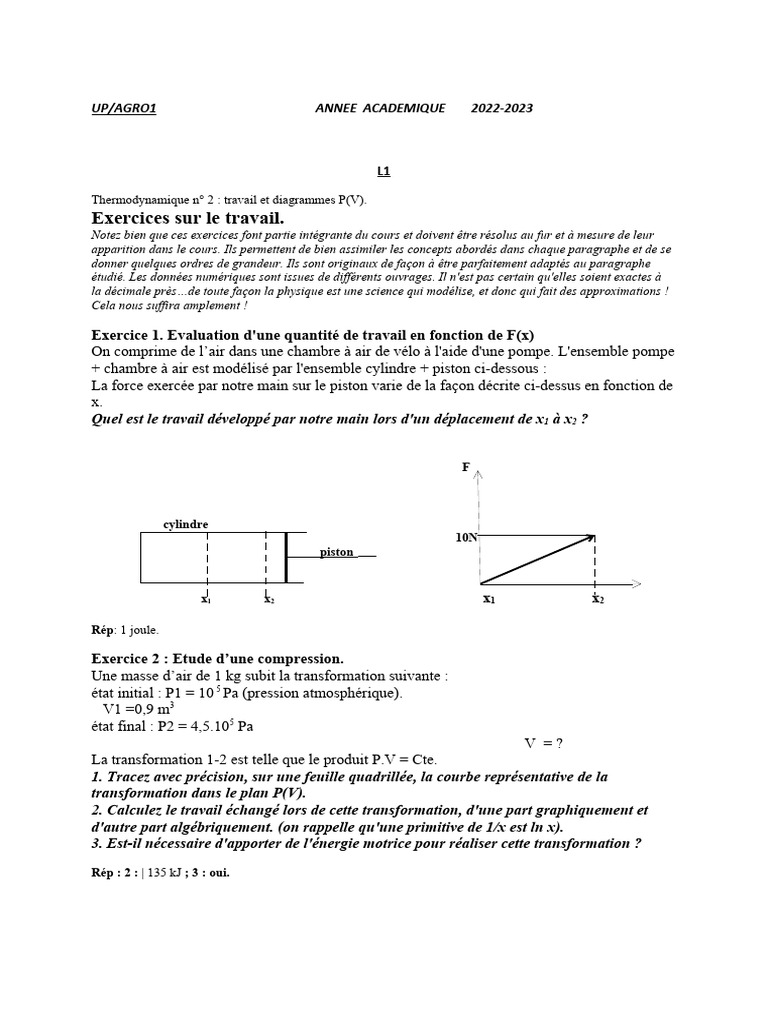 TD2 Thermo UP Parakou 2022 | PDF