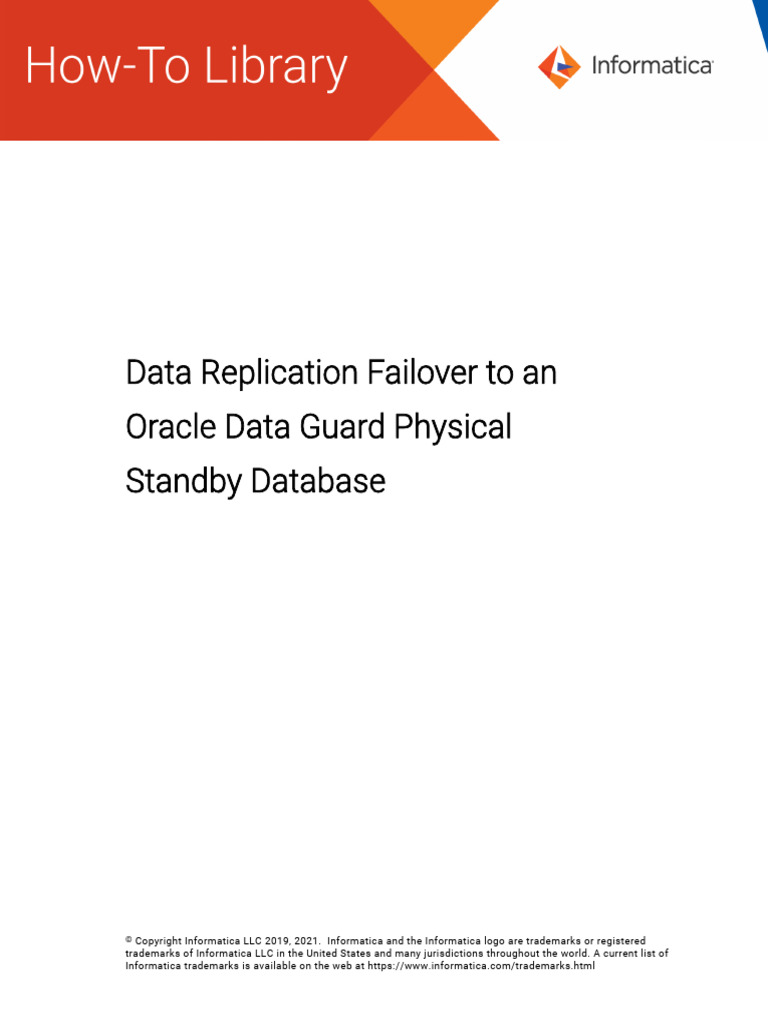 1324 DataReplicationFailoverToAnOracleDataGuardPhysicalStandbyDatabase en H2L | PDF | Databases ...