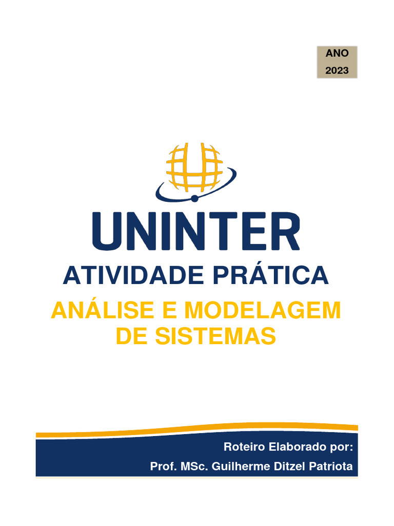 AP Roteiro de Atividade Pratica 2023 | PDF | Diagrama de caso de uso ...
