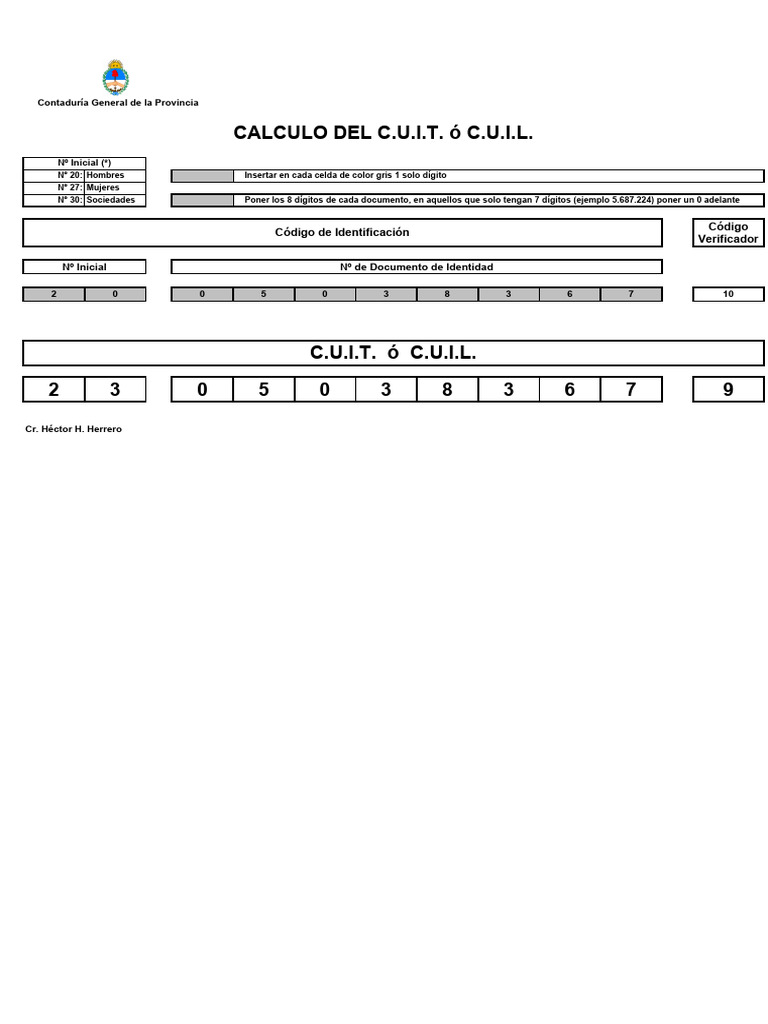 Calculo Cuit | PDF